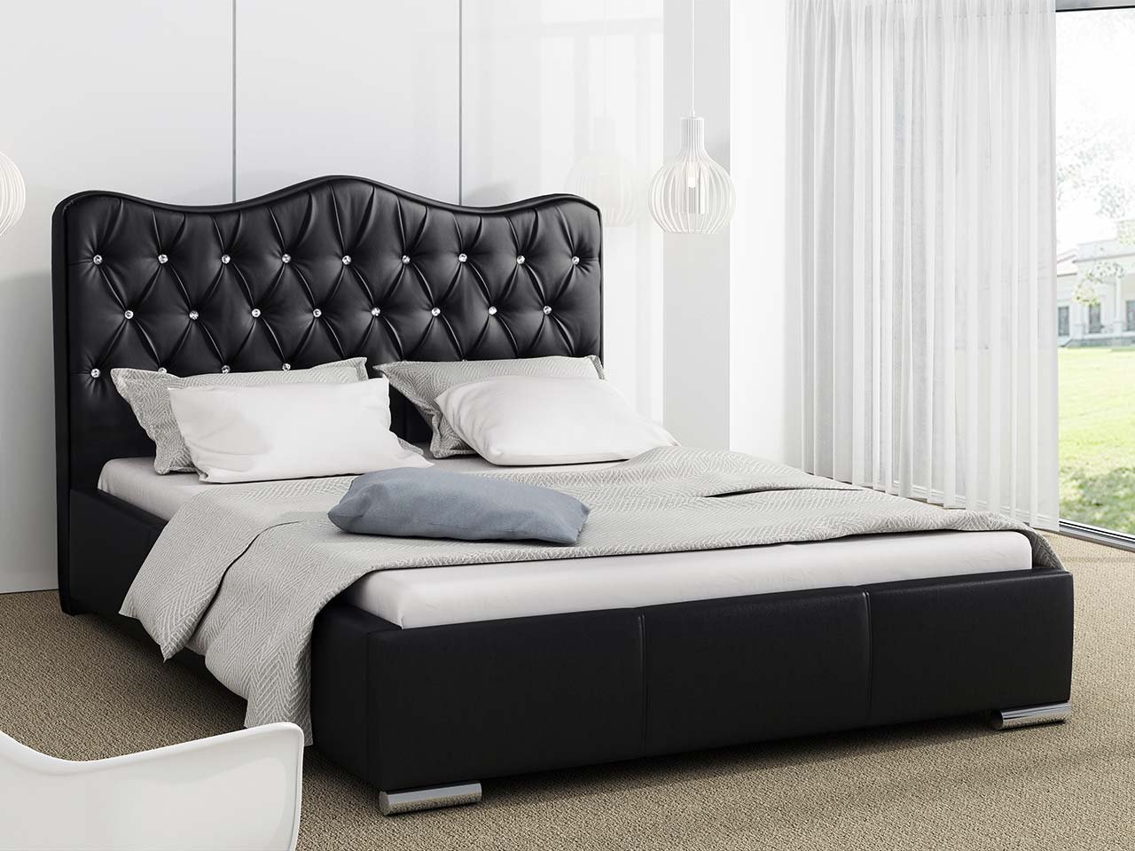 Łóżko tapicerowane Ratoni | Dostawa GRATIS