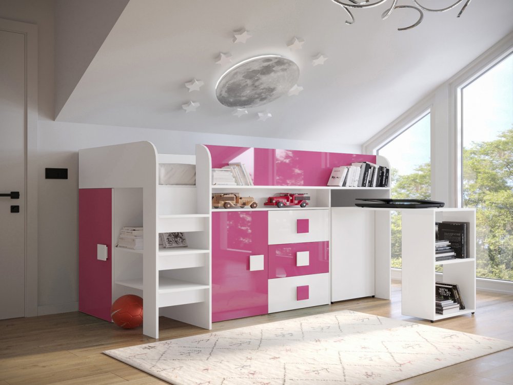 Łóżko piętrowe z biurkiem Tomson 1 | Dostawa GRATIS