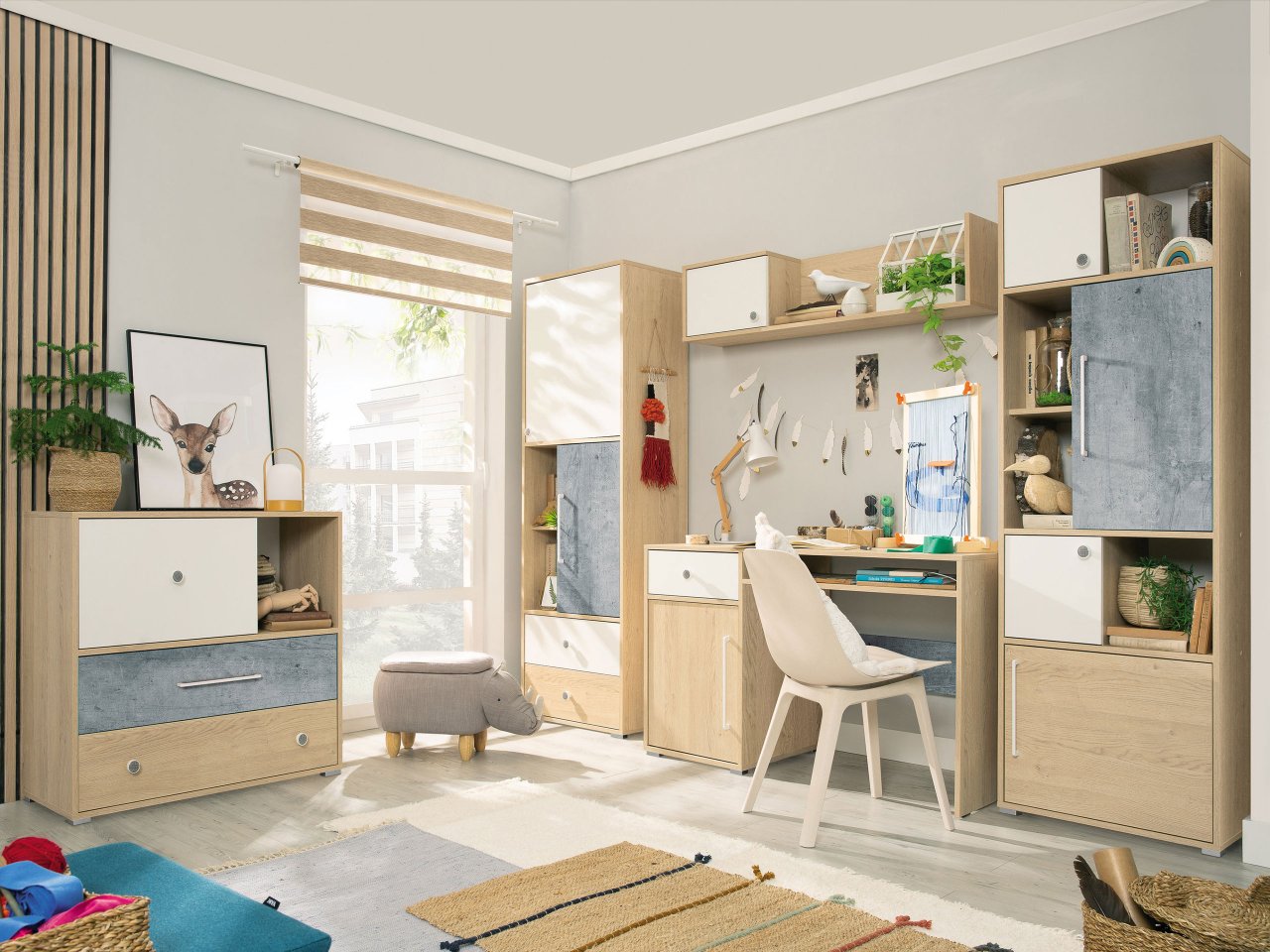 Zestaw mebli młodzieżowych Brikuf I | Dostawa GRATIS!