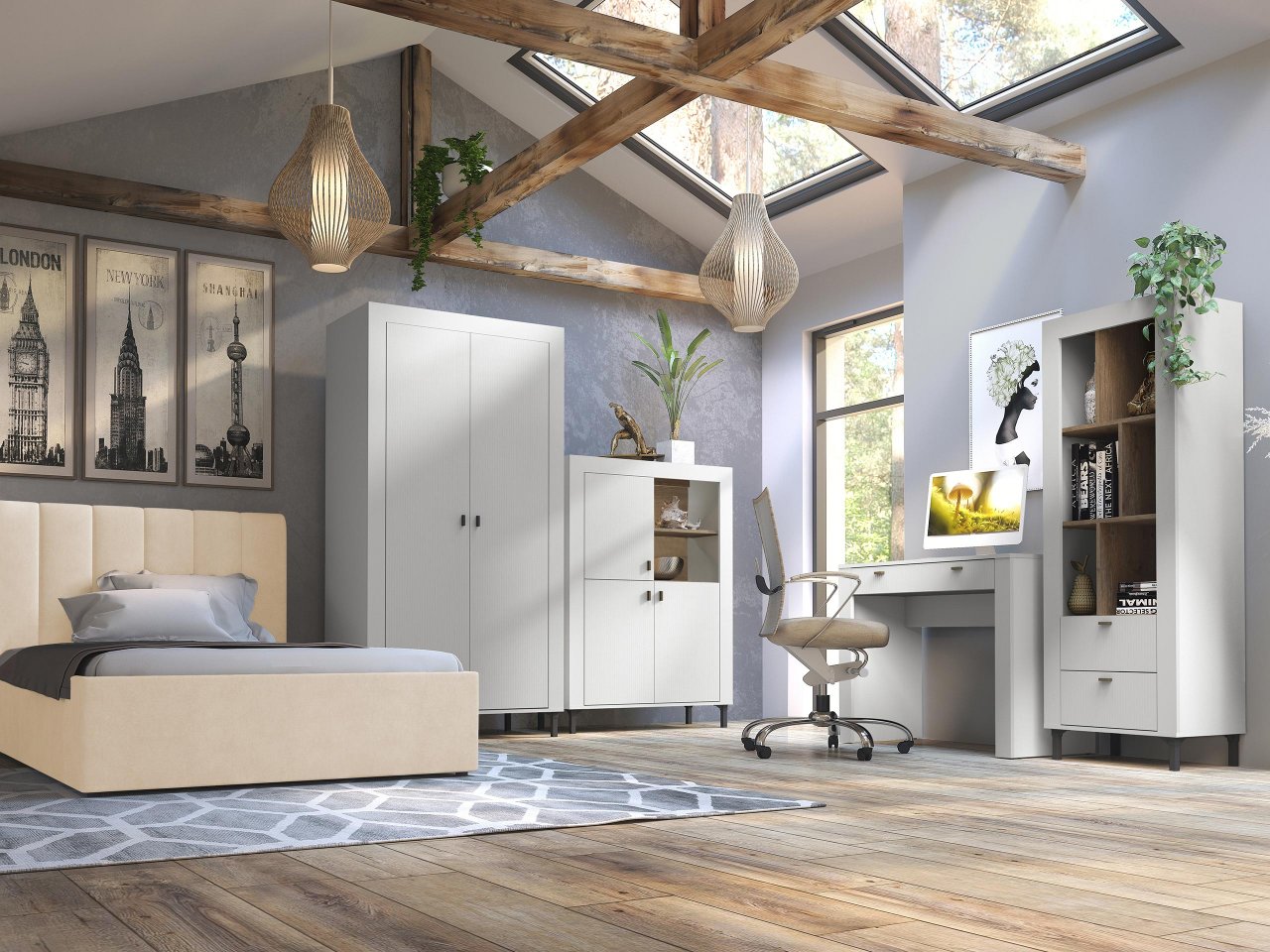 Zestaw mebli młodzieżowych Nivorta II ⇒ Darmowa dostawa!