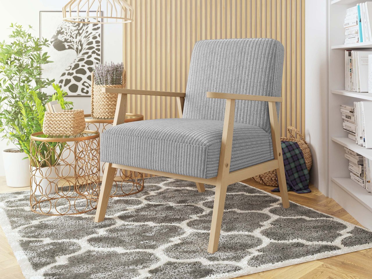 Fotel Pawiva Sztruks | Dostawa GRATIS!